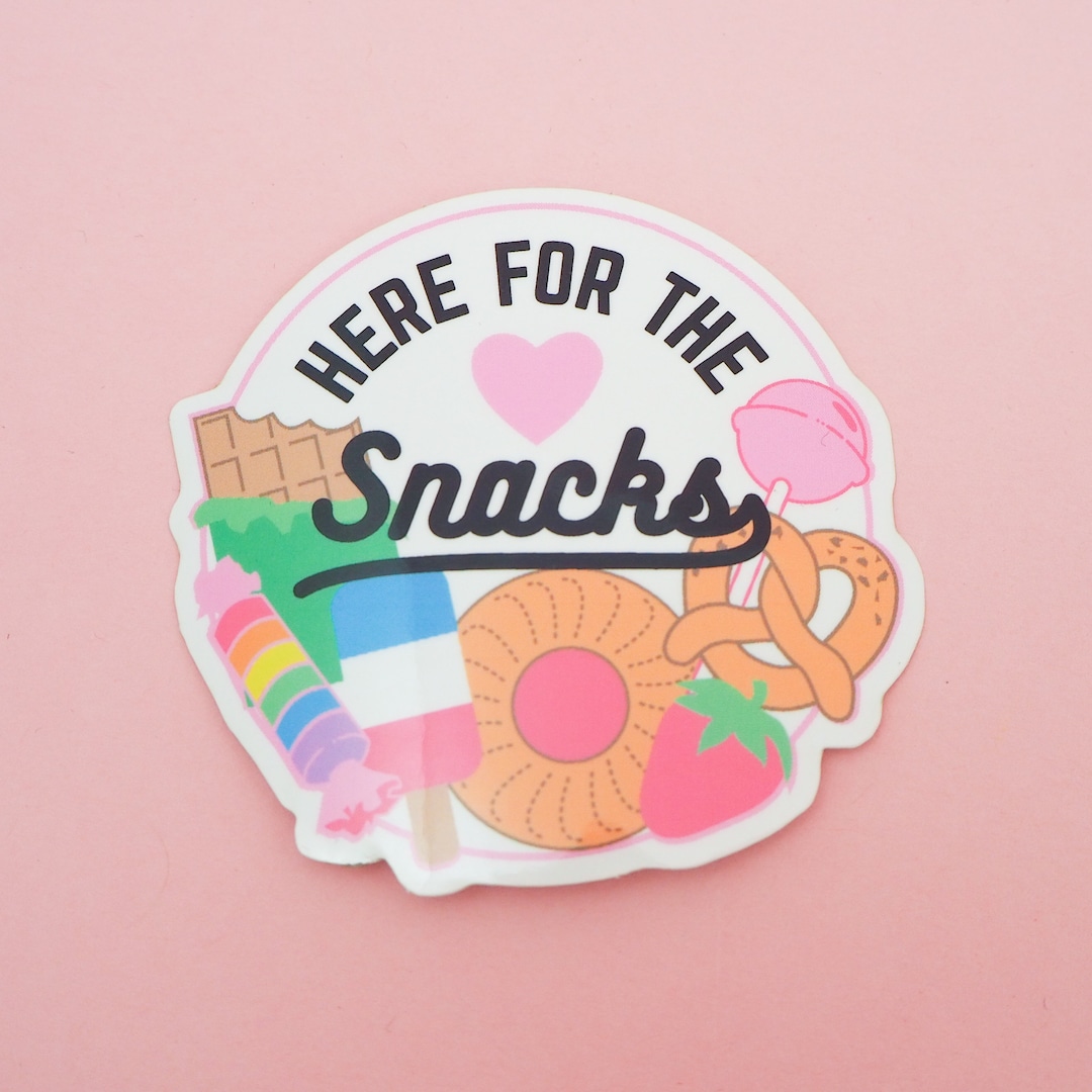 Here for the Snacks Vinyl Sticker - Etsy