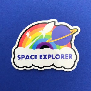Rainbow Rocket Vinyl Sticker Pack - Etsy