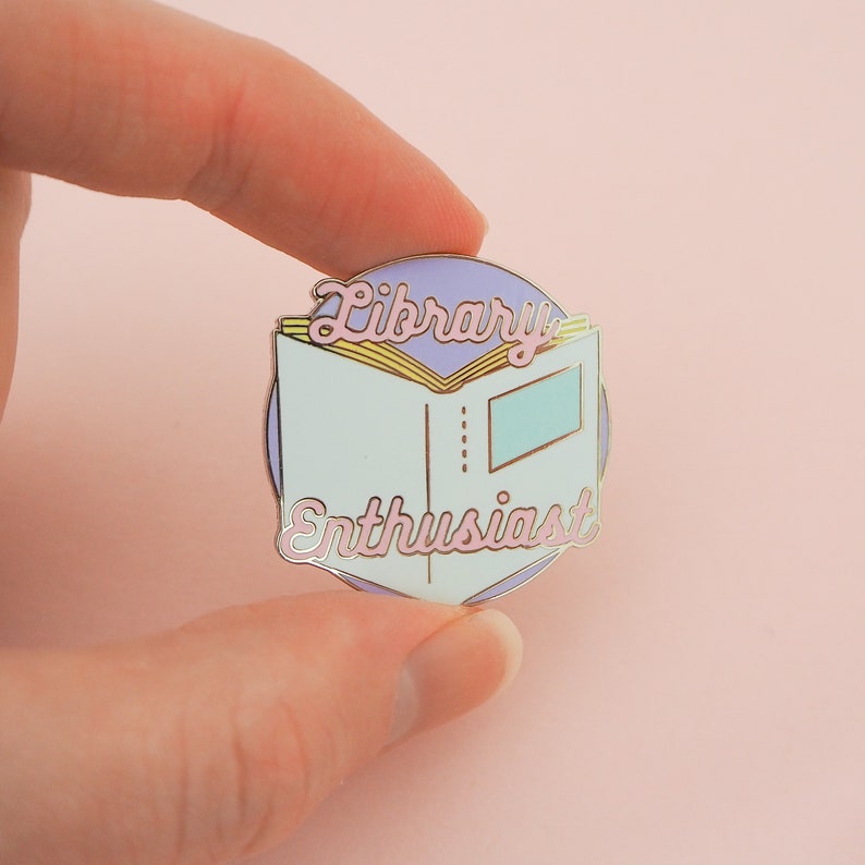 Library Enthusiast Enamel Pin - Etsy