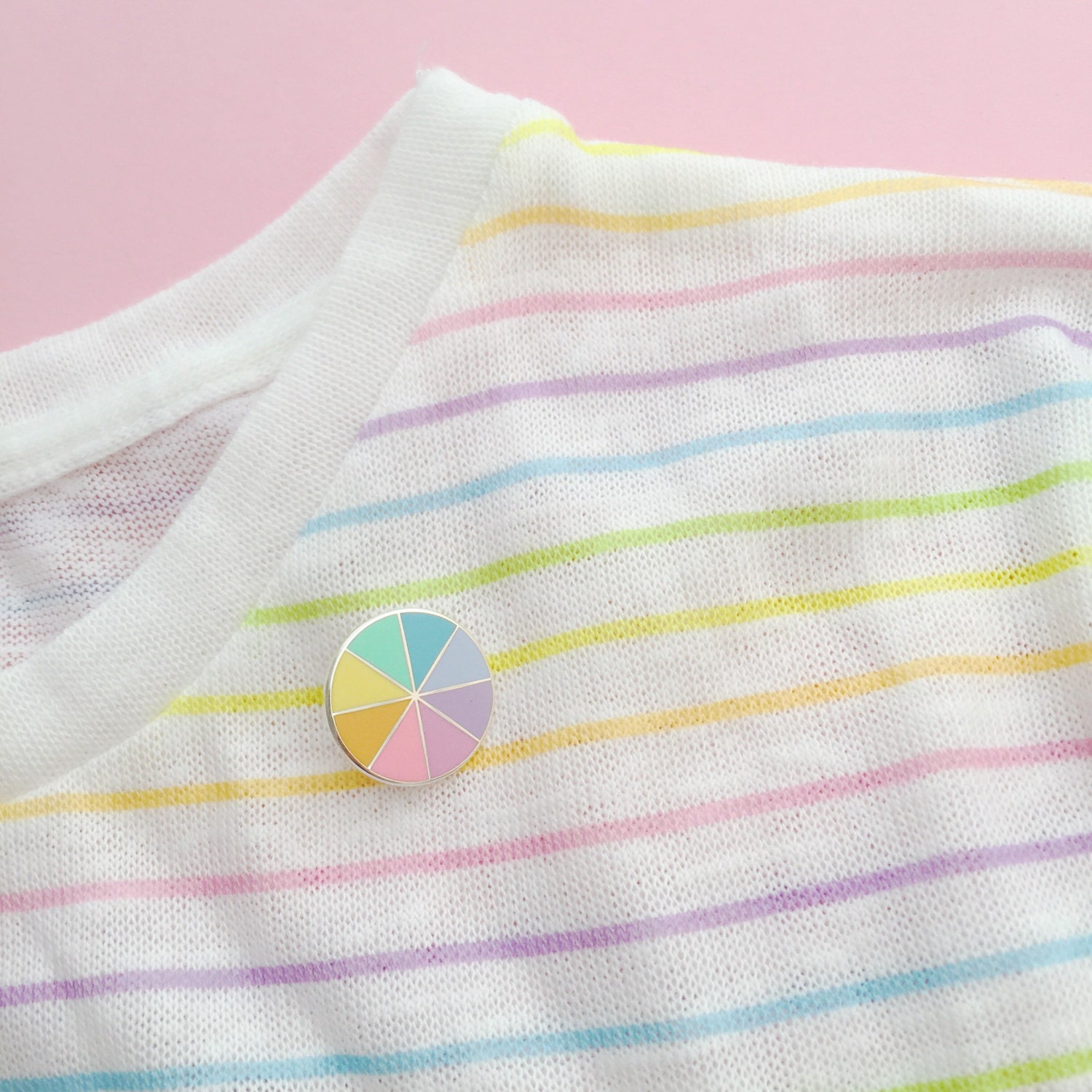 Pastel Colourwheel Enamel Pin Badge Pastel Rainbow Lapel Pin - Etsy