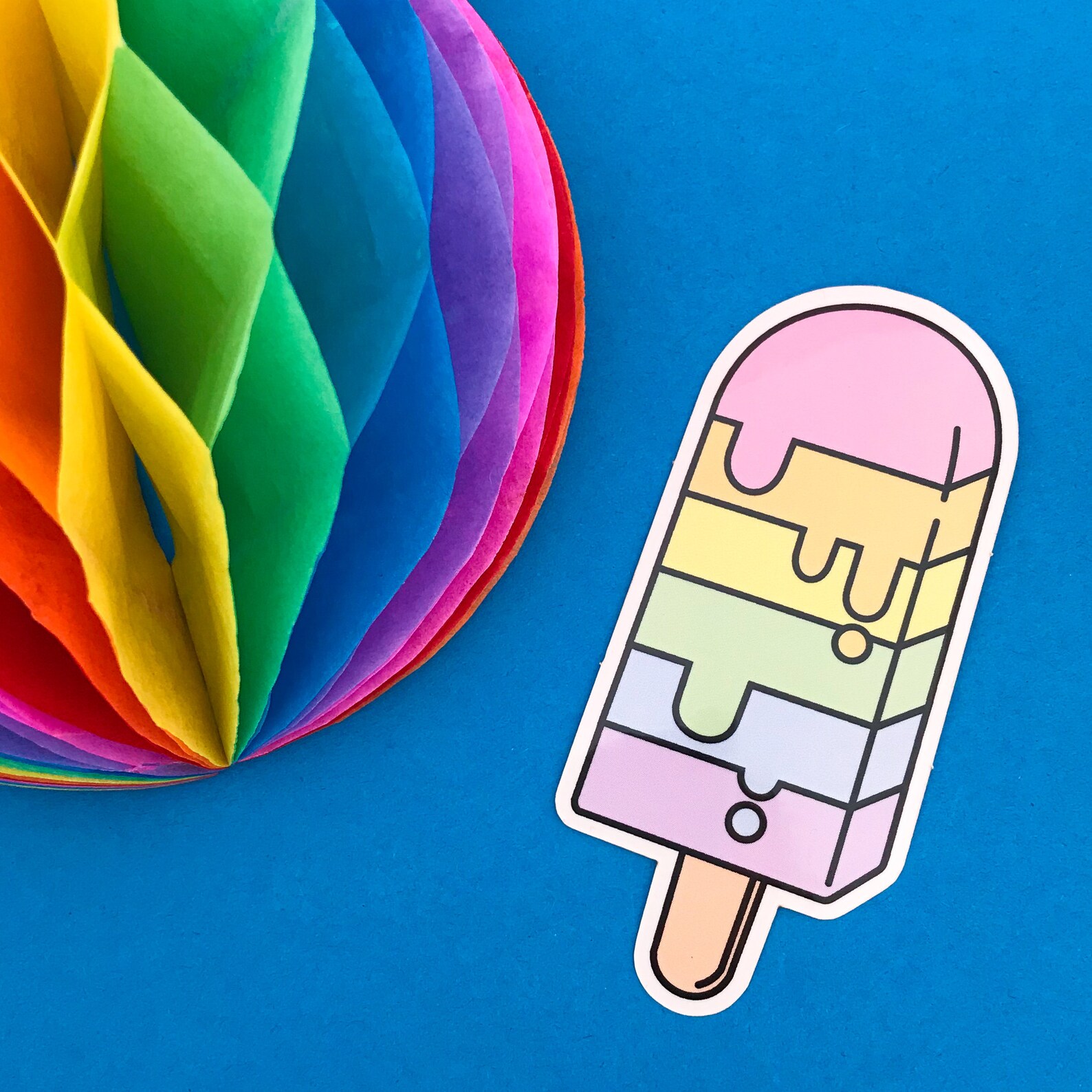 Rainbow Ice Lolly Stickers - Etsy