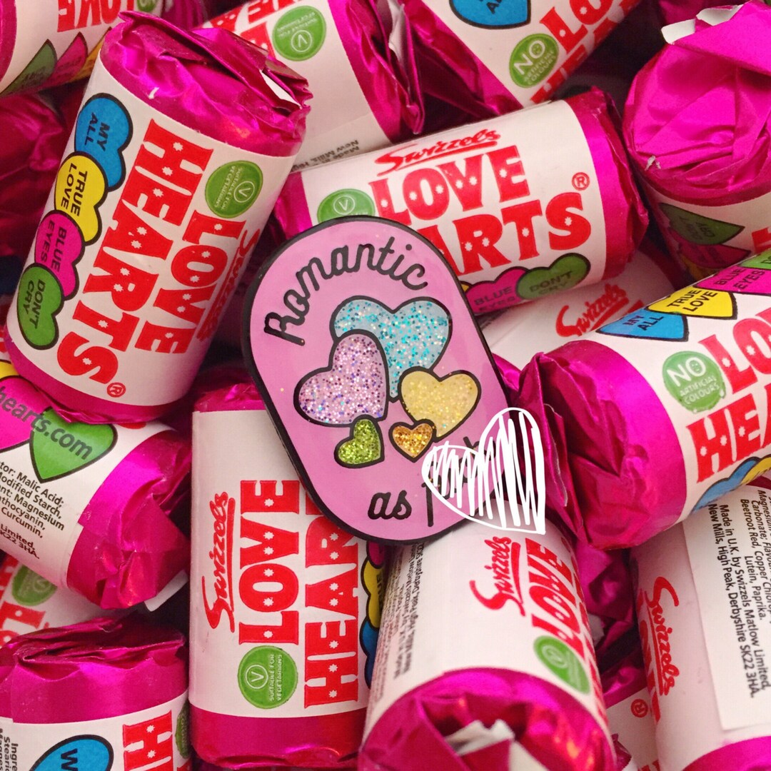 Romantic as Fk Glitter Enamel Pin Limited Edition Valentines Day Pin - Etsy