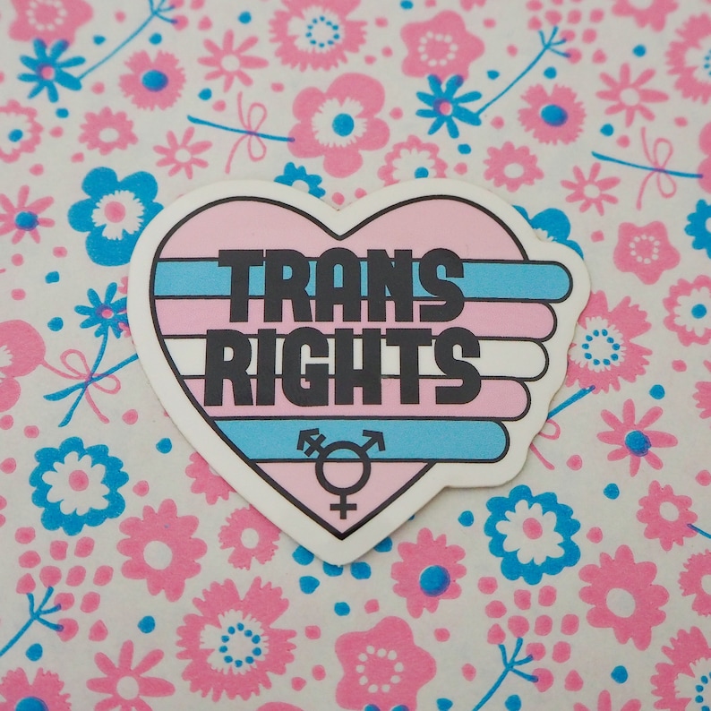 Trans Rights Vinyl Sticker Equality Sticker - Etsy