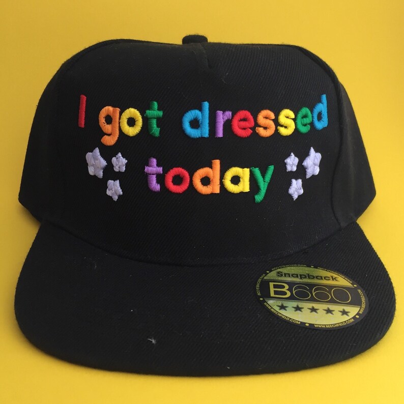 I Got Dressed Today Rainbow Snapback Cap Positivity Hat - Etsy Canada