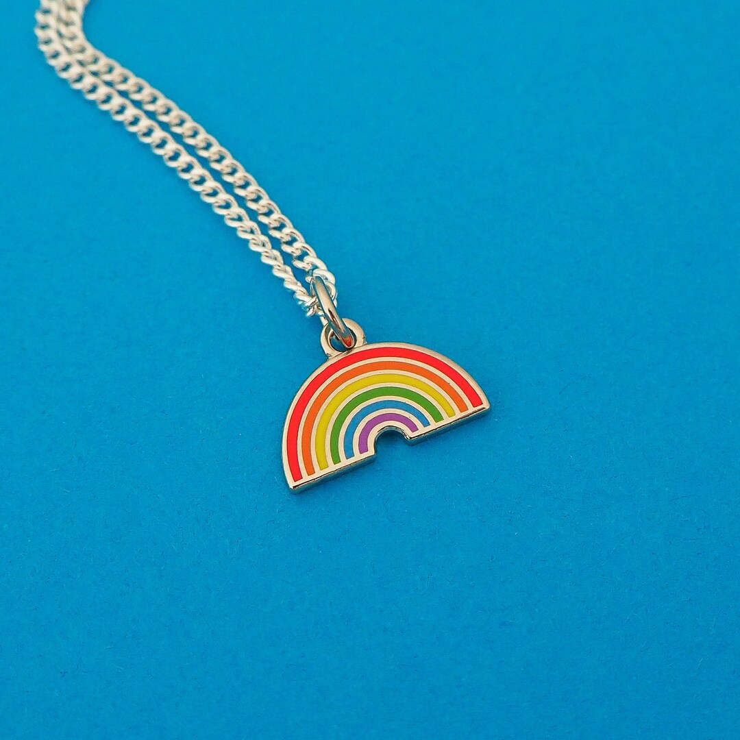 Bright Rainbow Charm Necklace - Charm Jewellery - Etsy