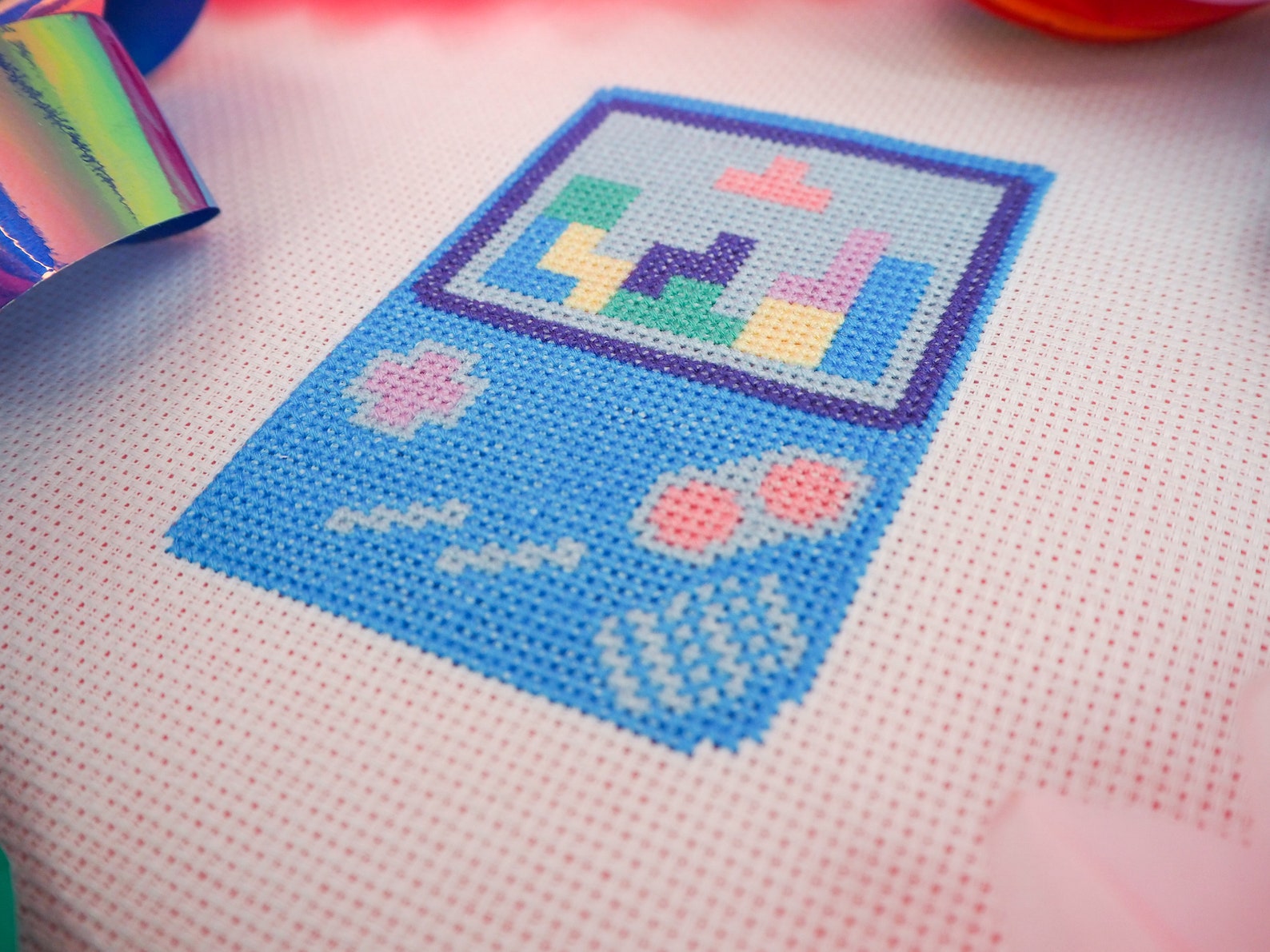 Gameboy Cross Stitch Pattern PDF - Instant Download - Gamer Pastel ...