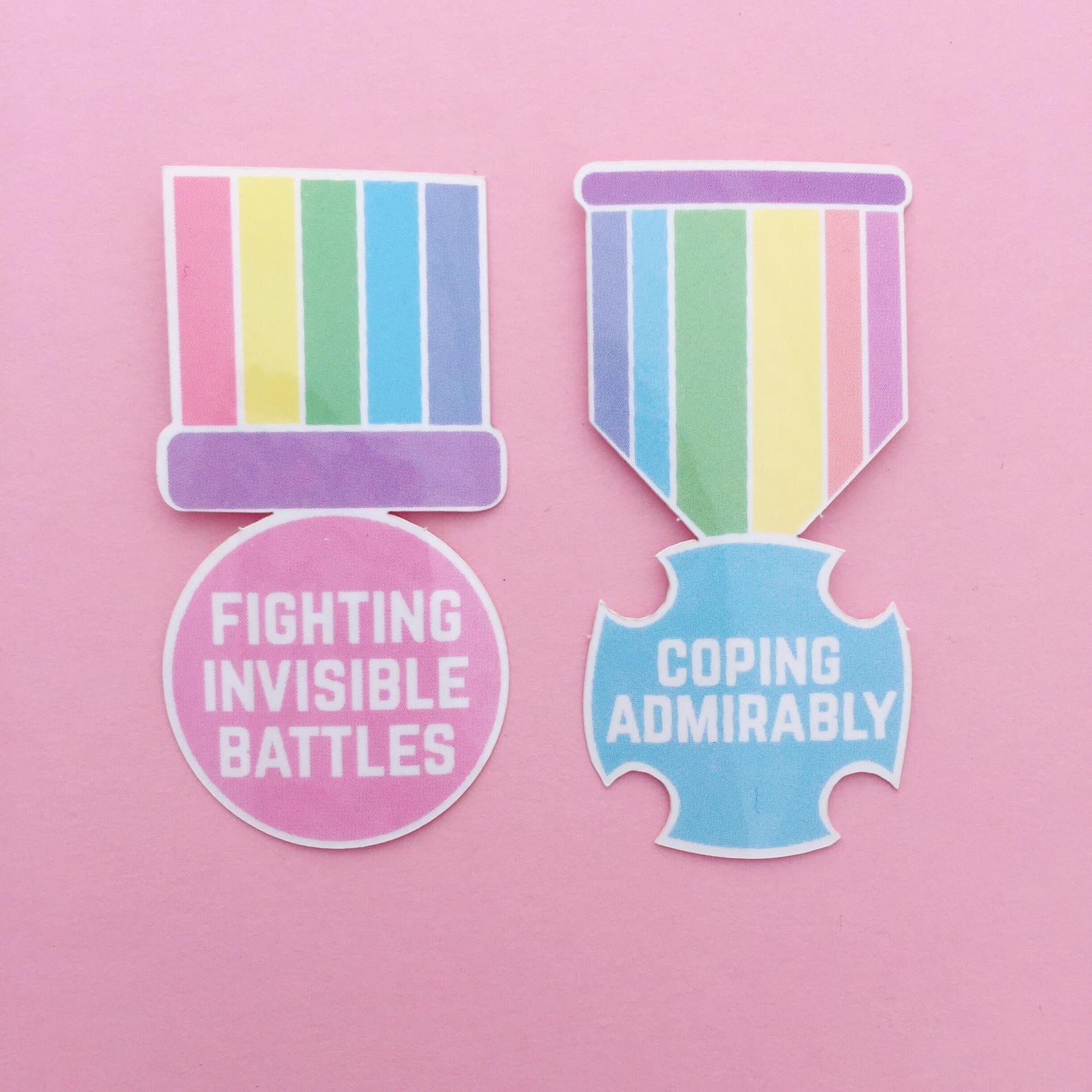Fighting Invisible Battles Vinyl Sticker - Etsy