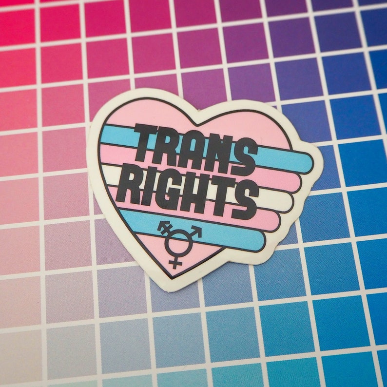 Trans Rights Vinyl Sticker Equality Sticker - Etsy