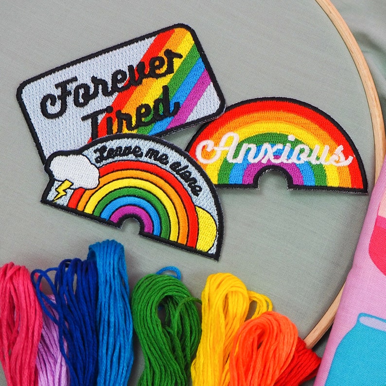 Forever Tired Iron On Embroidered Patch | Etsy