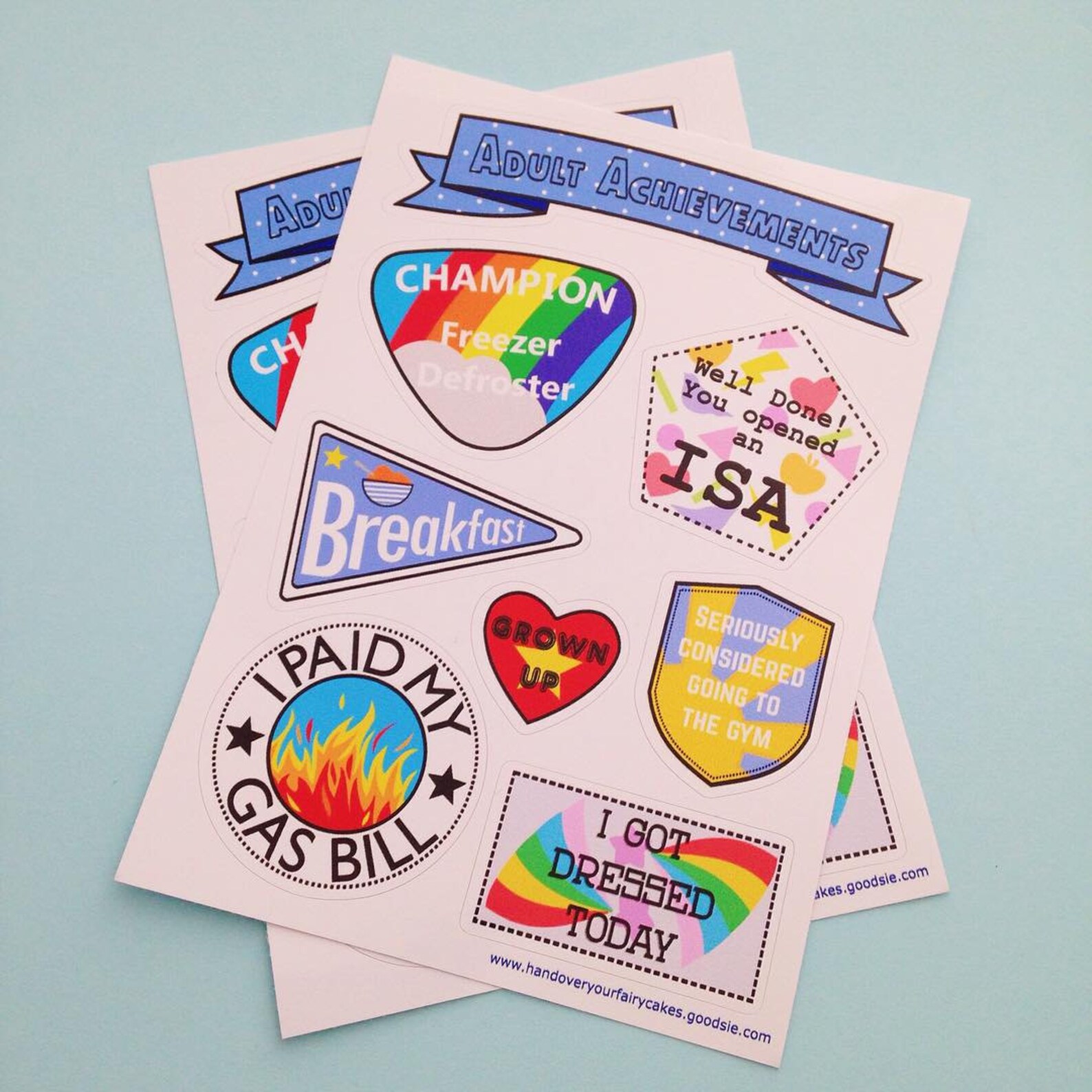Adult Achievement Sticker Sheet Vinyl - Etsy