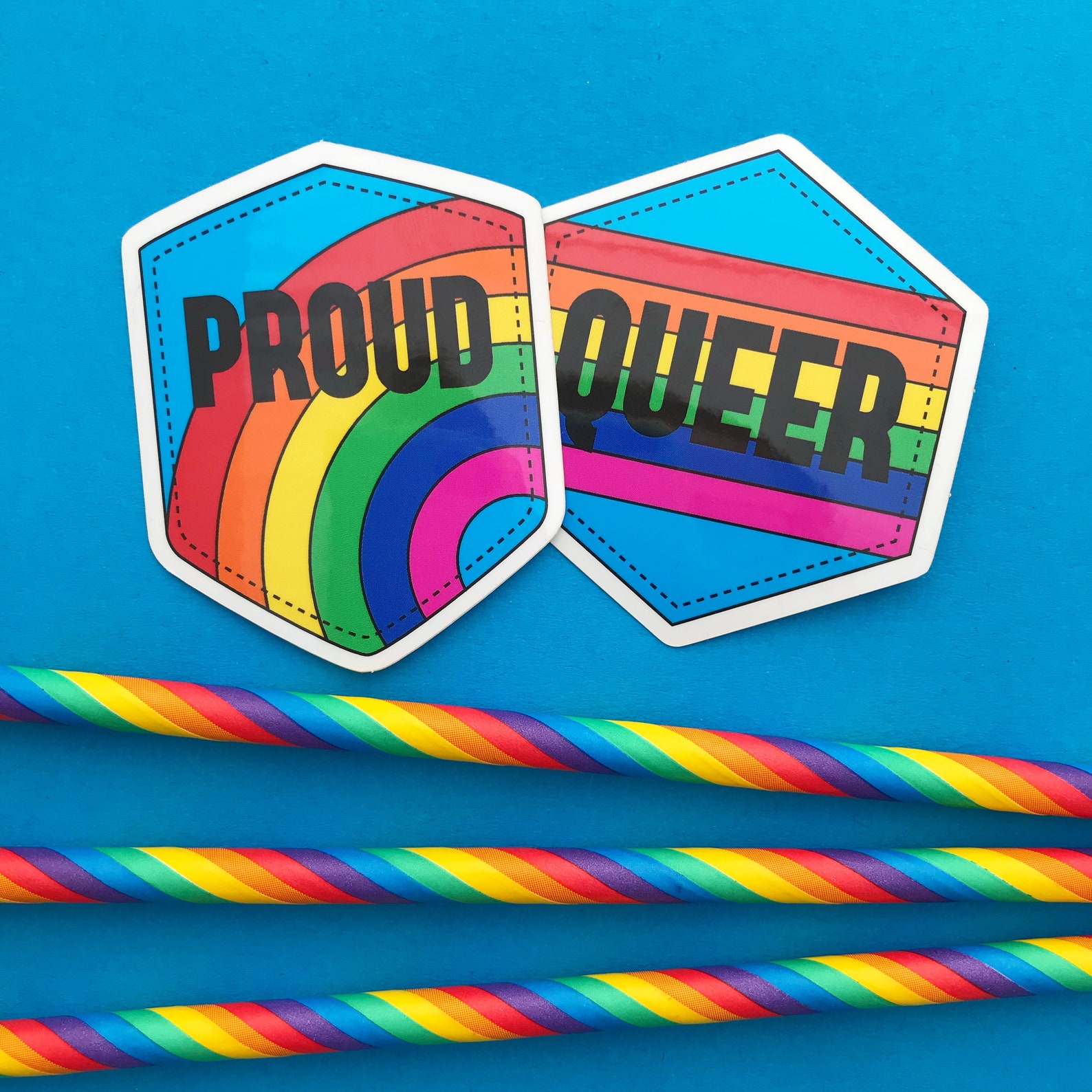 Queer Rainbow Vinyl Sticker LGBTQ Stickers - Etsy