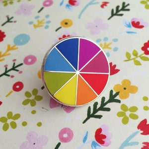 Bright Colour Wheel Enamel Pin Badge - Designer Lapel Pin - Etsy
