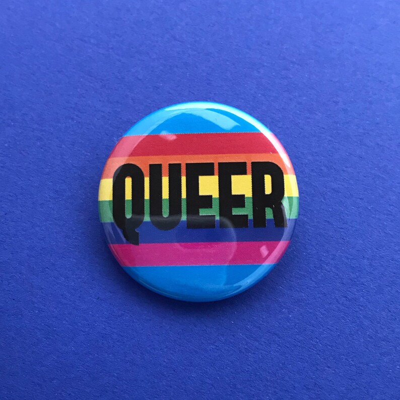 Queer Rainbow Button Badge Rainbow Badge LGBTQ Badge - Etsy