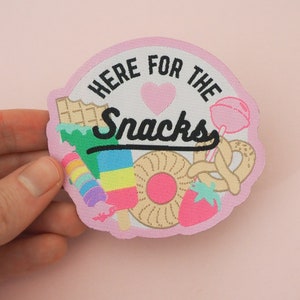 Here for the Snacks Woven Patch - Iron on Patch - Etsy