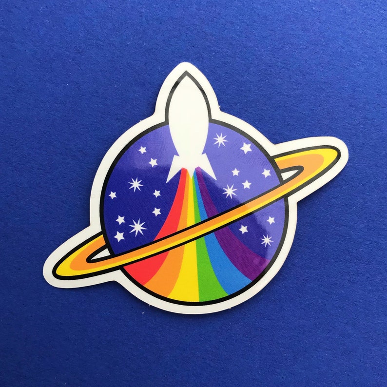 Rainbow Rocket Vinyl Sticker Pack | Etsy