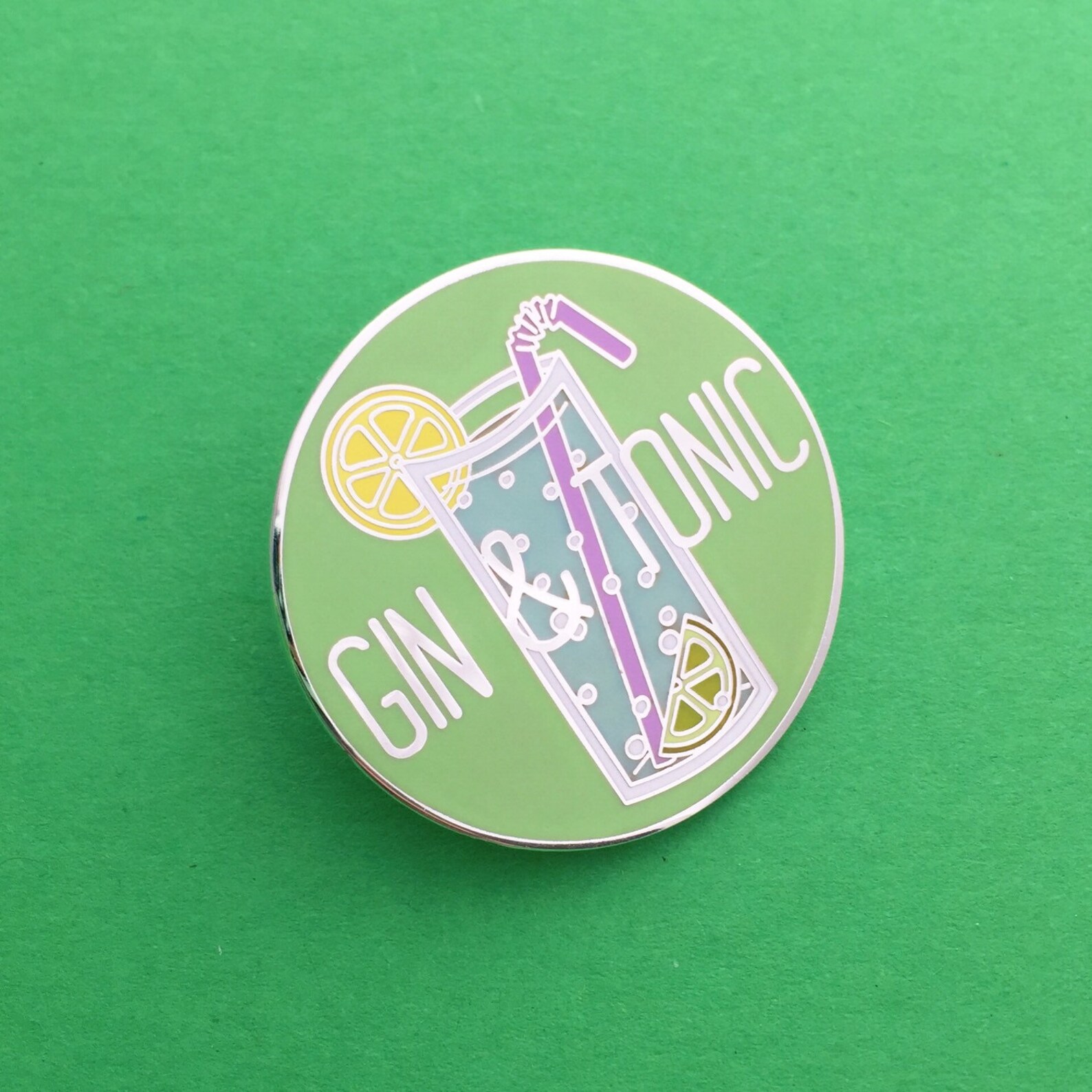 Gin and Tonic Enamel Pin Badge Gin Badge Lapel Pin Tie - Etsy