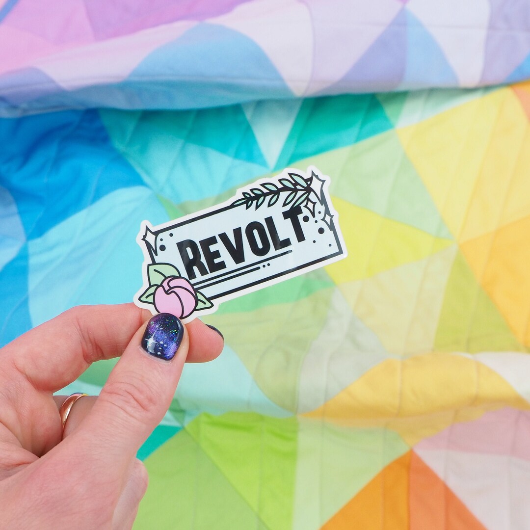 Revolt Vinyl Sticker - Blue Sticker - Etsy