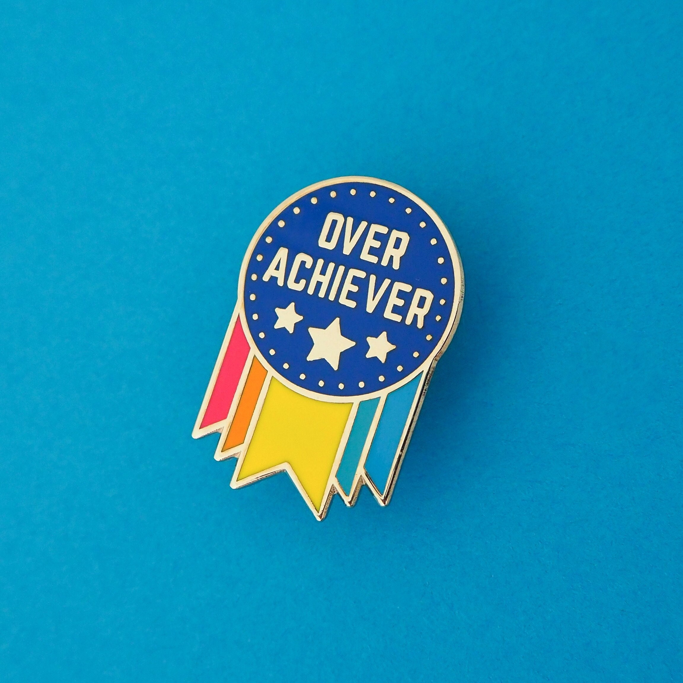 Overachiever Enamel Pin - Mental Health Self Care Badge - Etsy