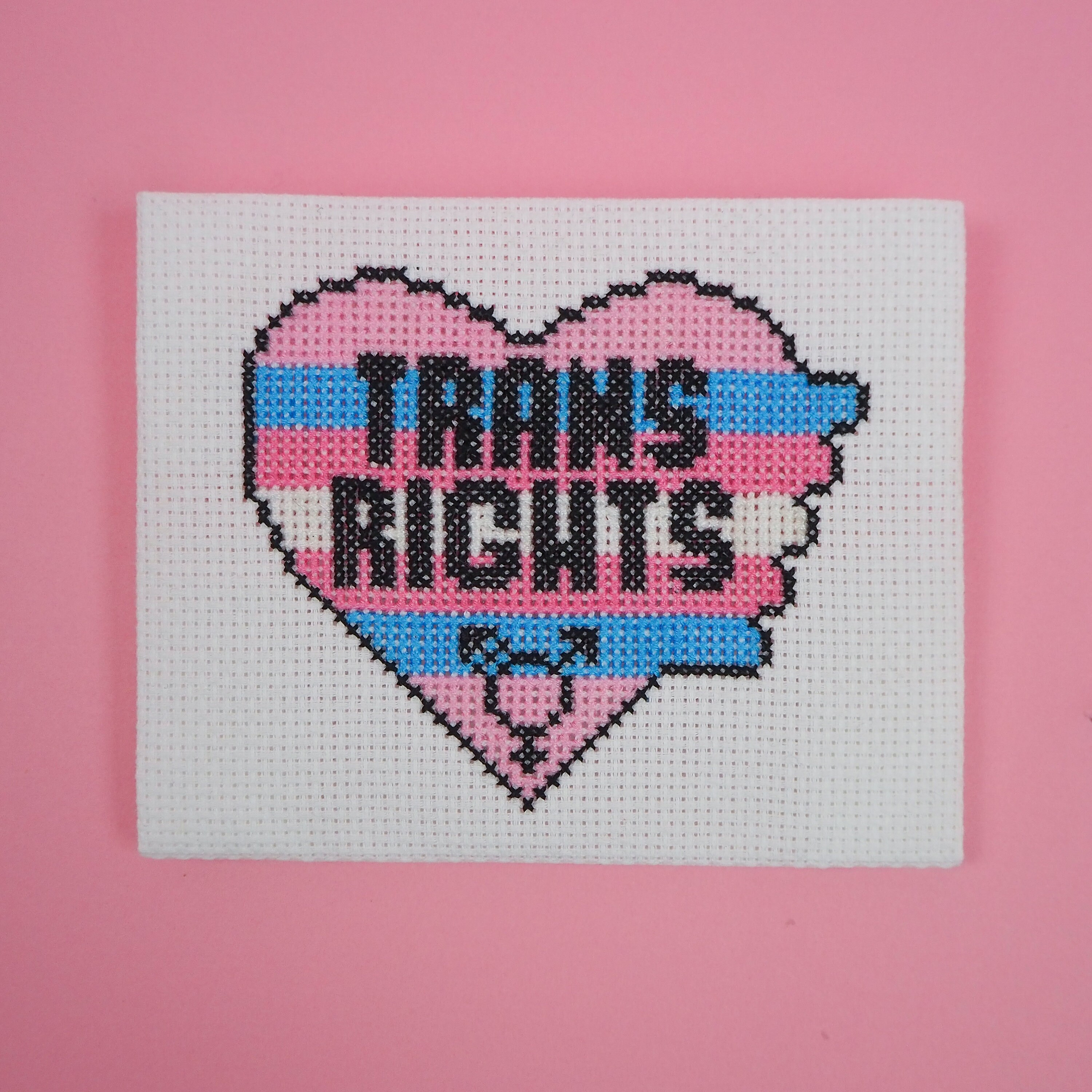 Trans Rights Cross Stitch Pattern PDF Instant Download | Etsy