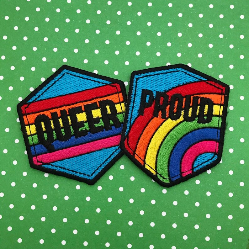 Queer Rainbow Iron on Patch LGBTQ Patch Queer Patch - Etsy
