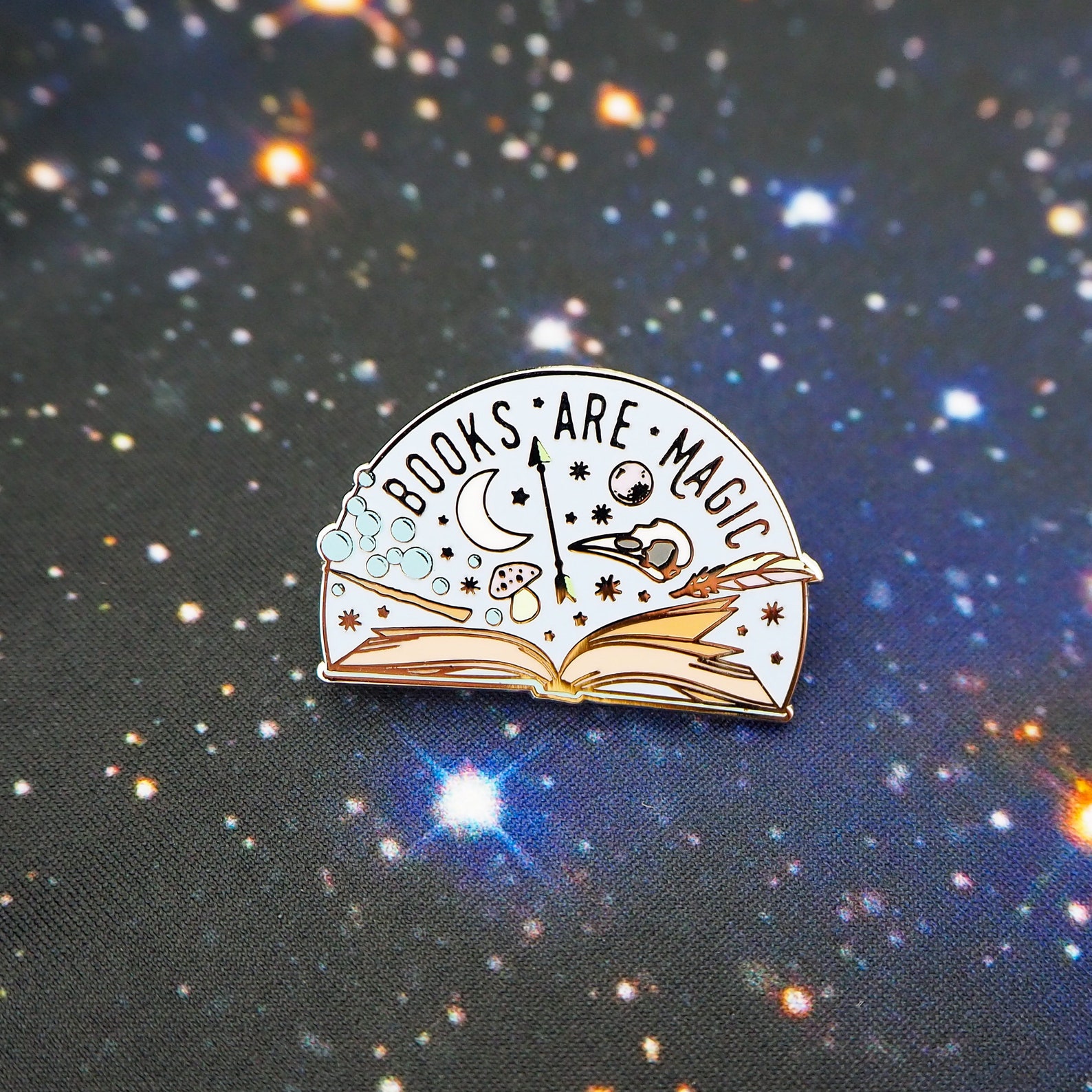 Books Are Magic Enamel Pin Hard Enamel Lapel Pin Book - Etsy