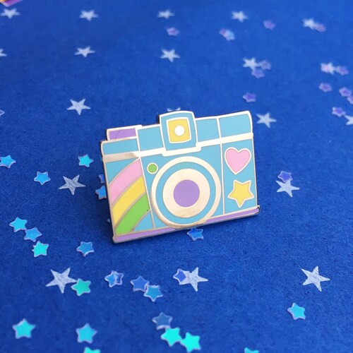 Pastel Rainbow Camera Pin Badge Camera Lapel Pin - Etsy Canada