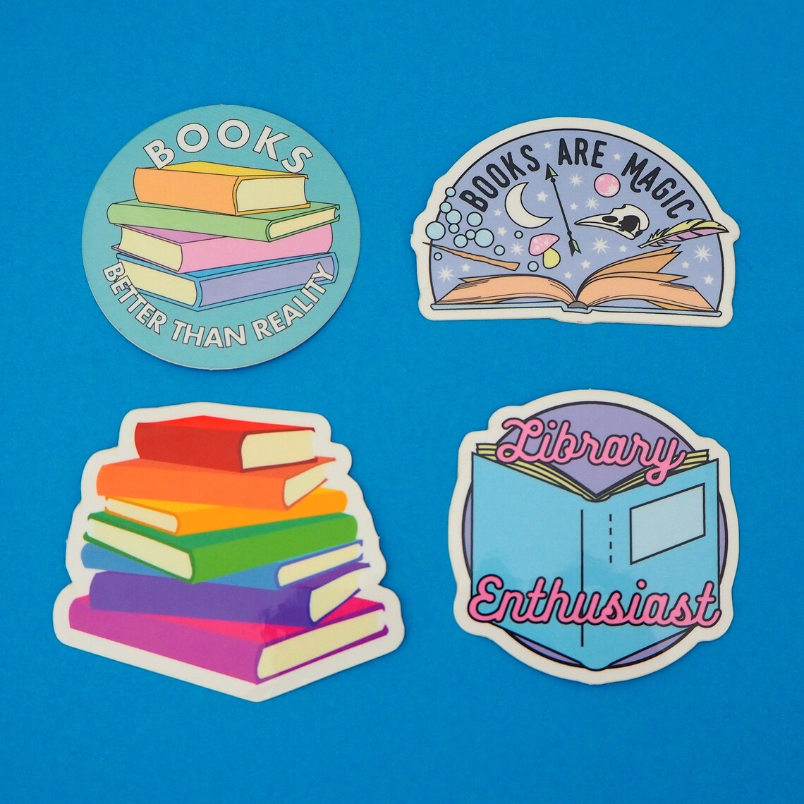 Books: Better Than Reality Coated Vinyl Sticker - Book Gifts - Etsy