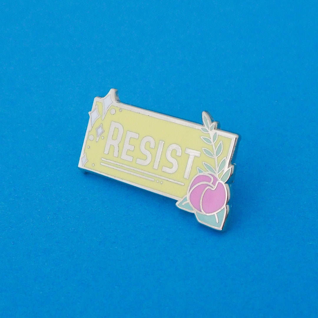 Resist Enamel Pin Badge - Lapel Pin - Etsy