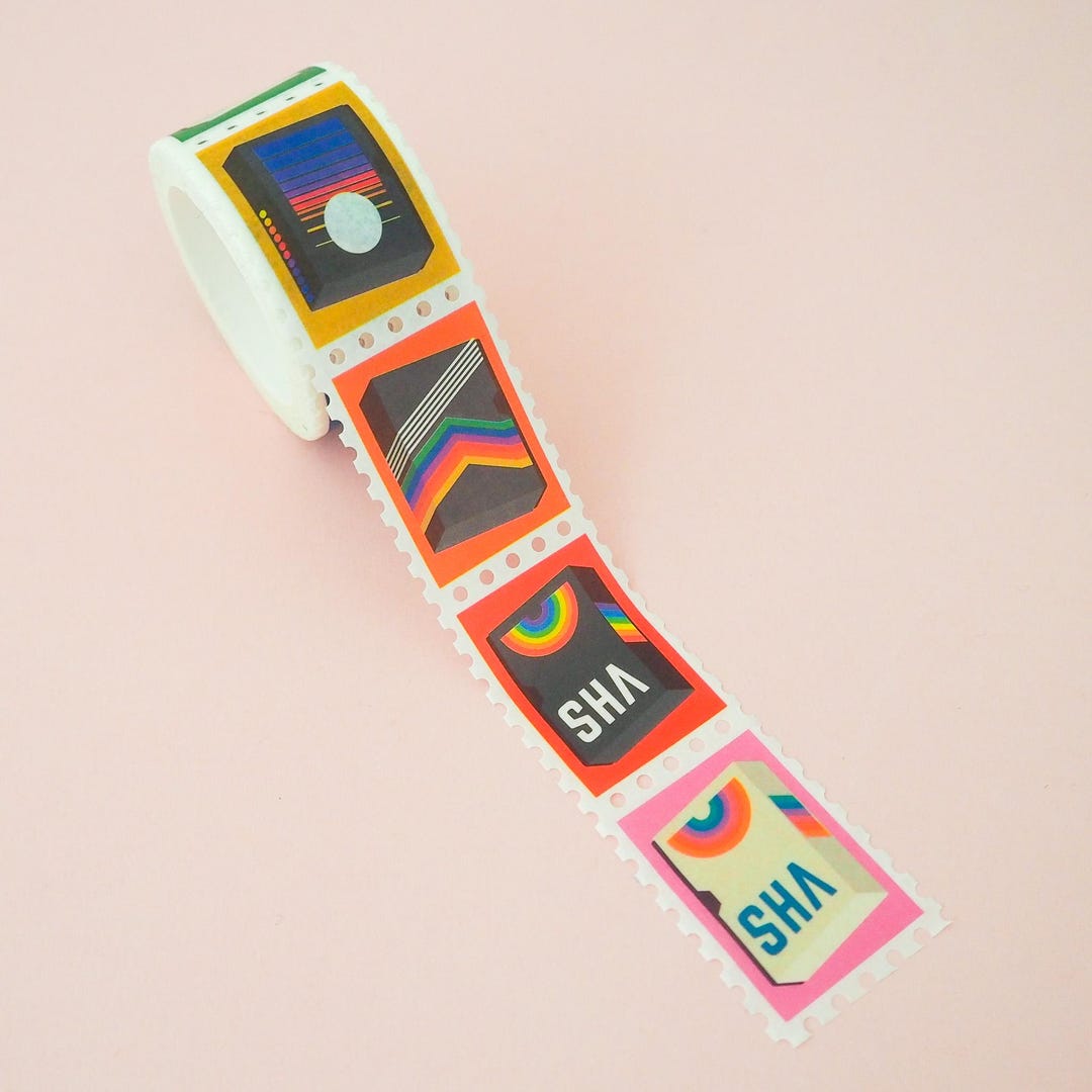 VHS Stamp Washi Tape - Etsy
