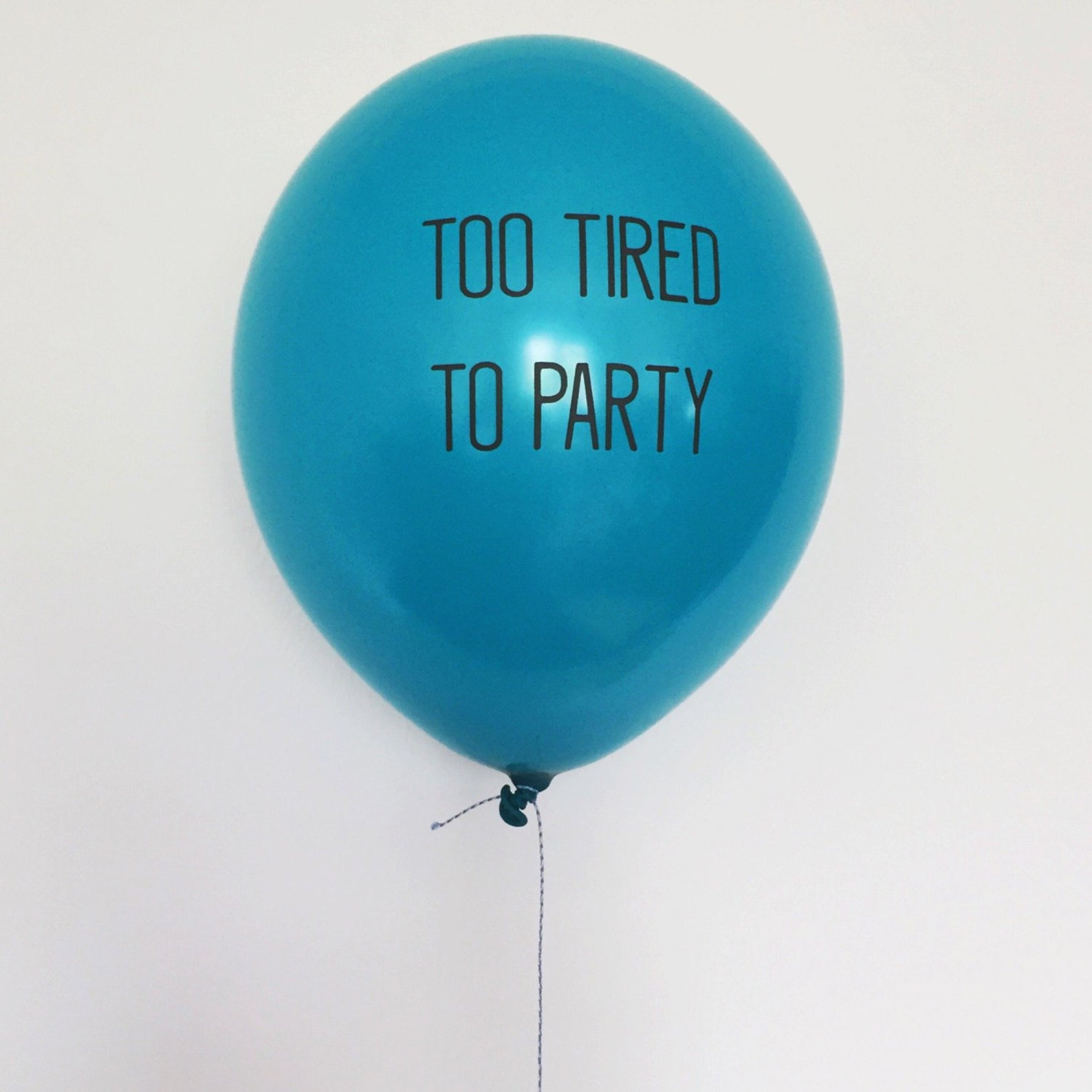 Too Tired to Party Pack of 3 Multicoloured Balloons - Etsy