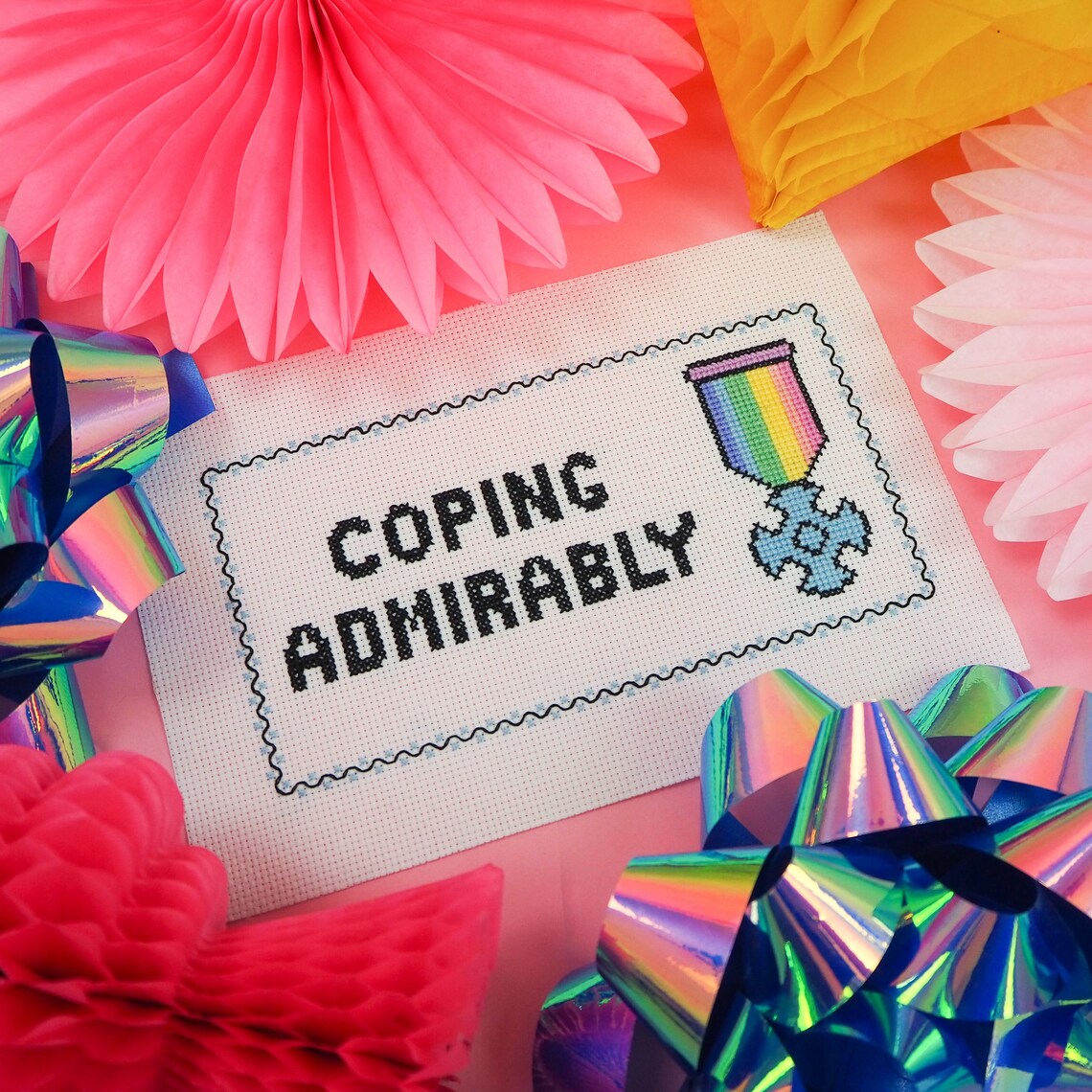 Coping Admirable Cross Stitch Pattern PDF Instant Download - Etsy