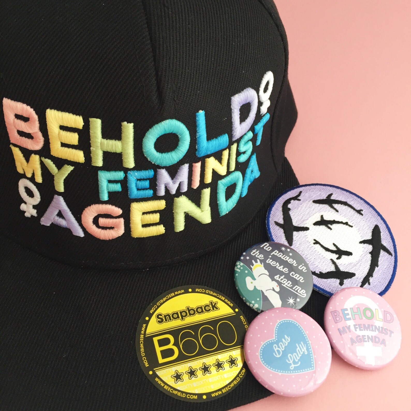 Boss Lady Button Badge Pink Badge Feminist Badge | Etsy