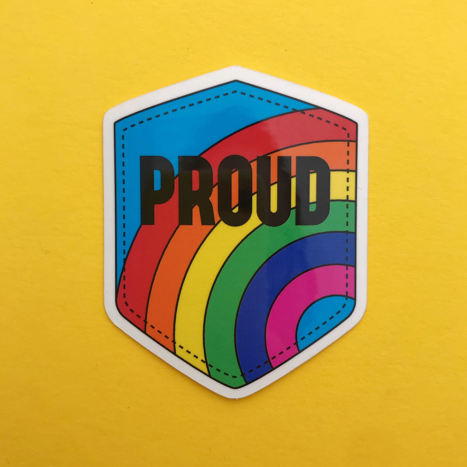 Proud Rainbow Vinyl Sticker LGBTQ Stickers | Etsy