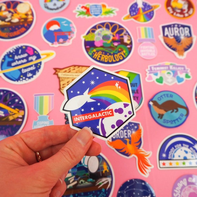 Rainbow Rocket Vinyl Sticker Pack | Etsy