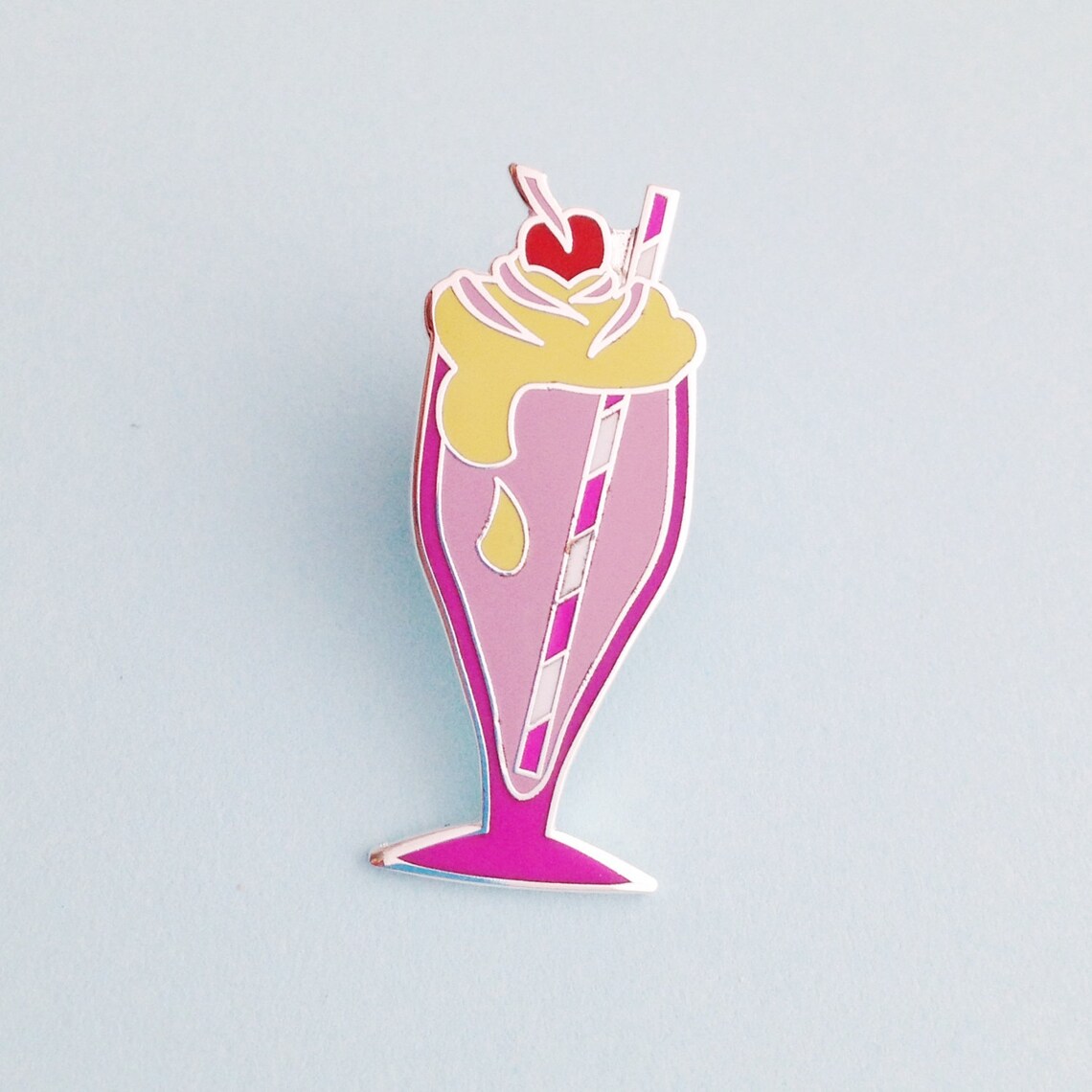 Strawberry Milkshake Enamel Pin Badge Lapel Pin Tie Pin - Etsy
