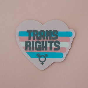 Trans Rights Woven Patch - LGBTQIA+ Gifts - Iron on Patch - LGBT Gifts ...
