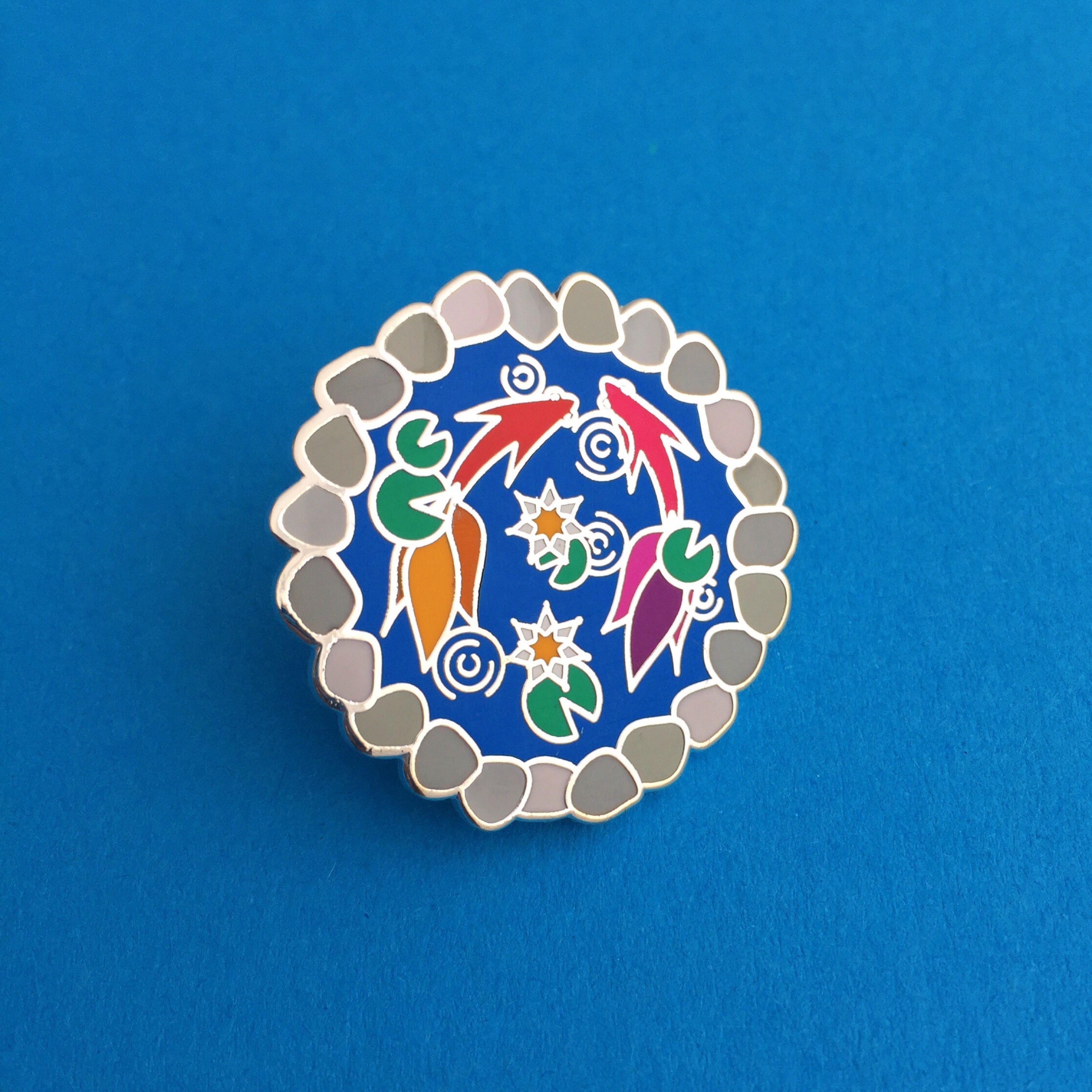 Koi Ornamental Fish Pond Enamel Pin Badge Japan Pin Badge - Etsy UK