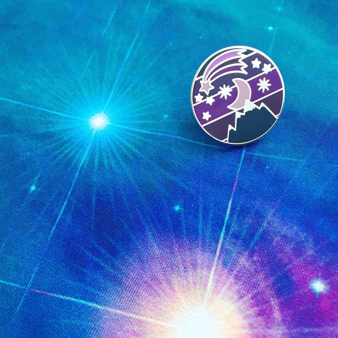 Night Sky Enamel Pin Badge Ombre Pin Purple Lapel Pin - Etsy