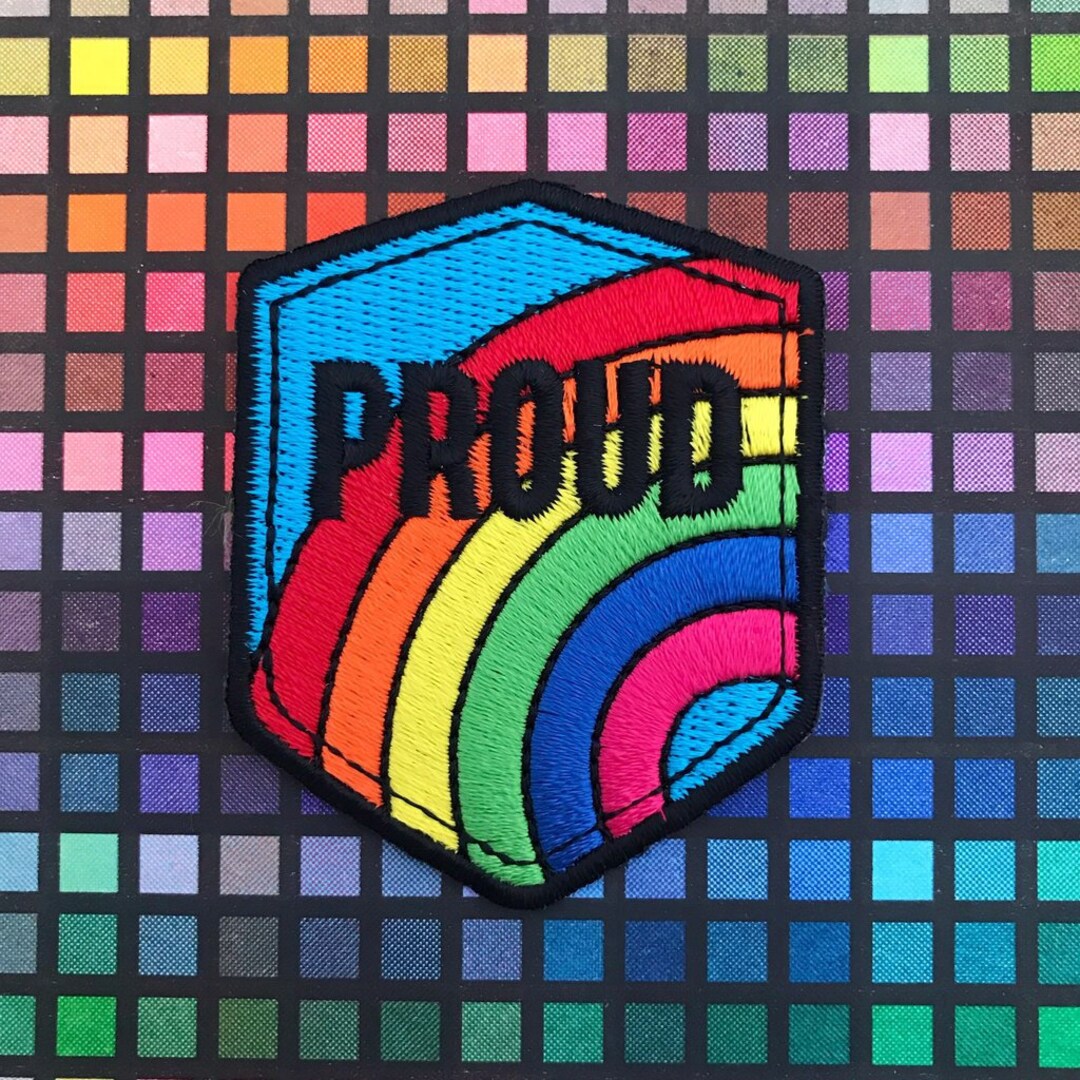 Proud Rainbow Iron on Patch - LGBTQ Patch - Queer Patch - Pride Patch ...