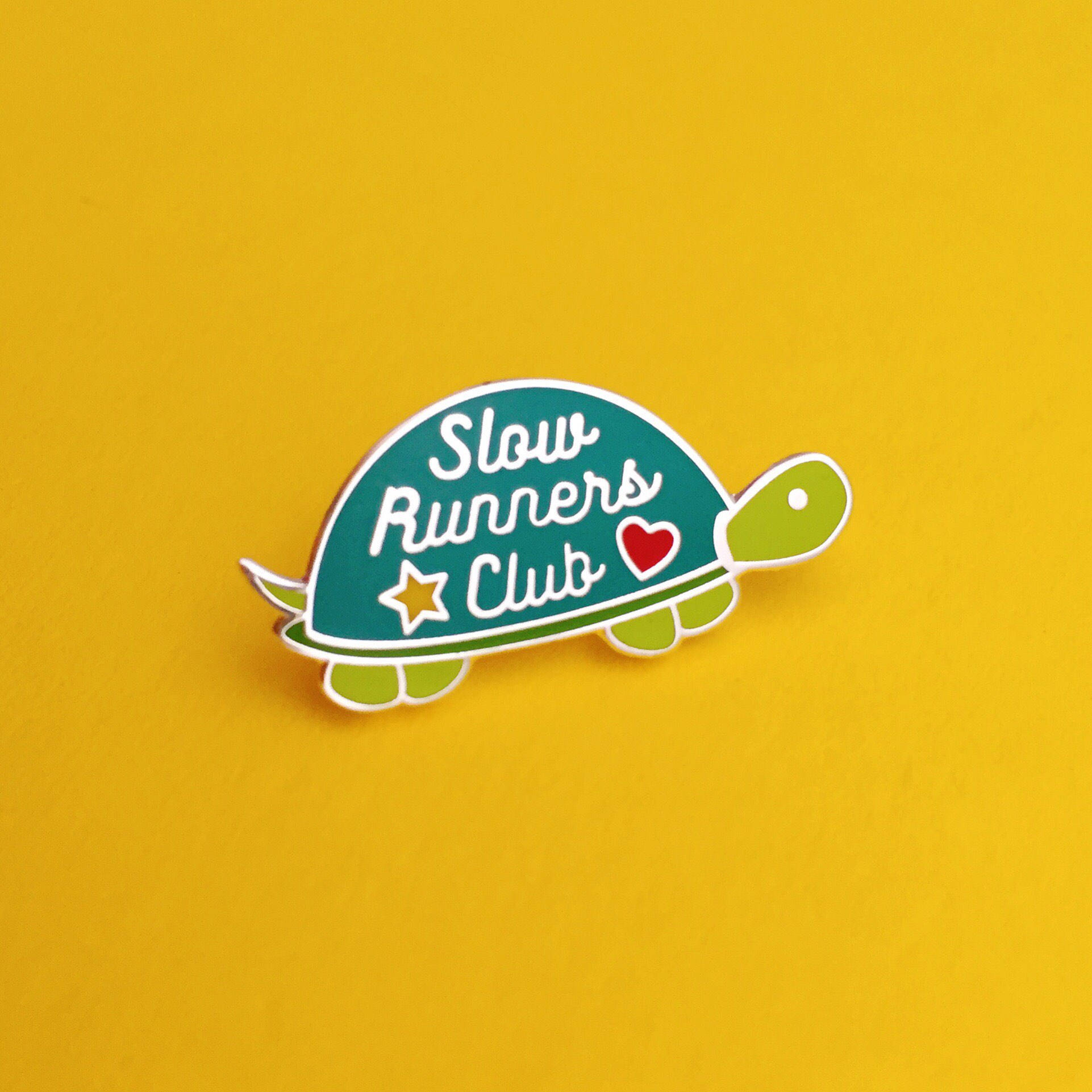 Slow Runners Club Enamel Pin Cute Tortoise Enamel Pin | Etsy