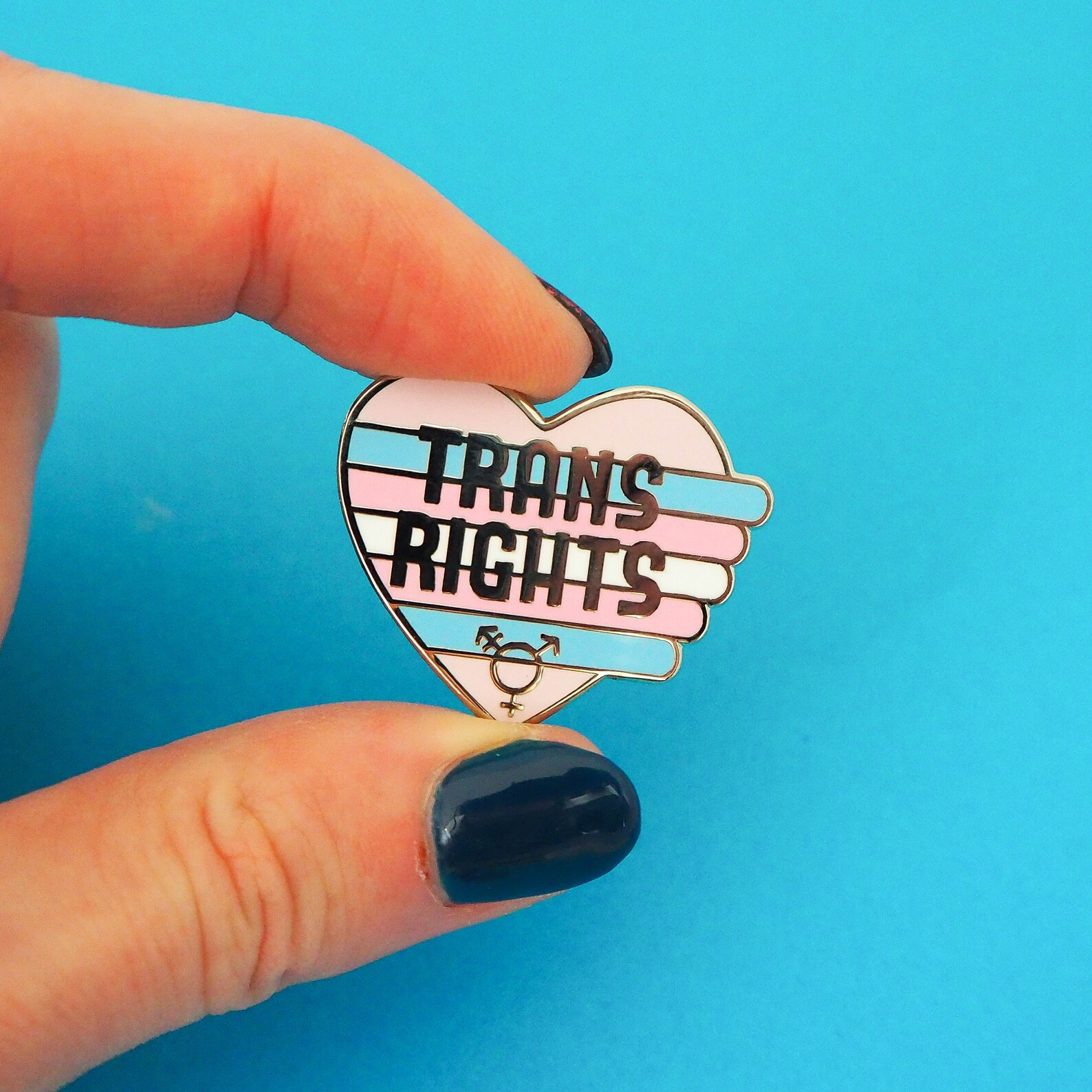 Trans Rights Enamel Pin Equal Rights Badge Trans Flag - Etsy
