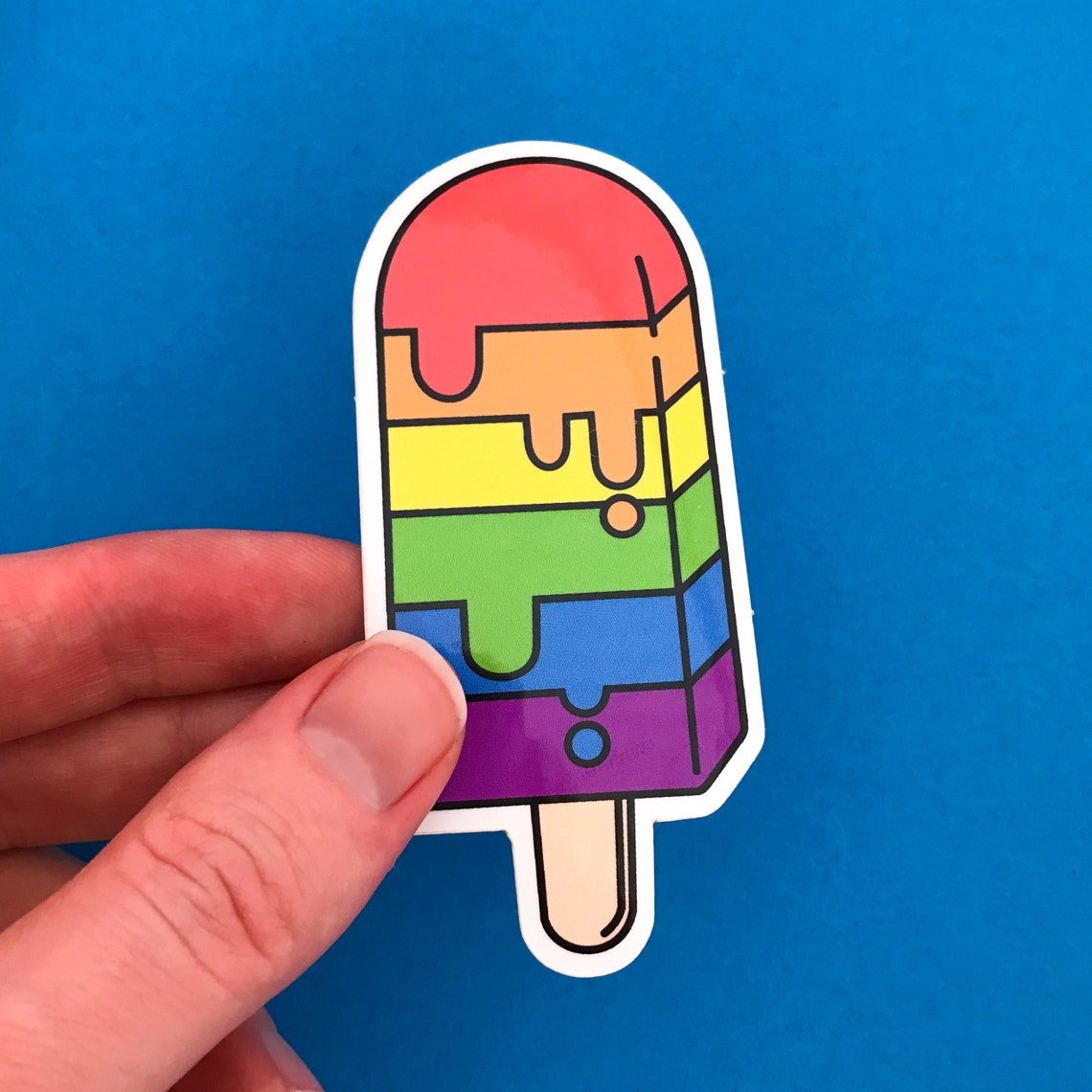 Rainbow Ice Lolly Stickers - Etsy