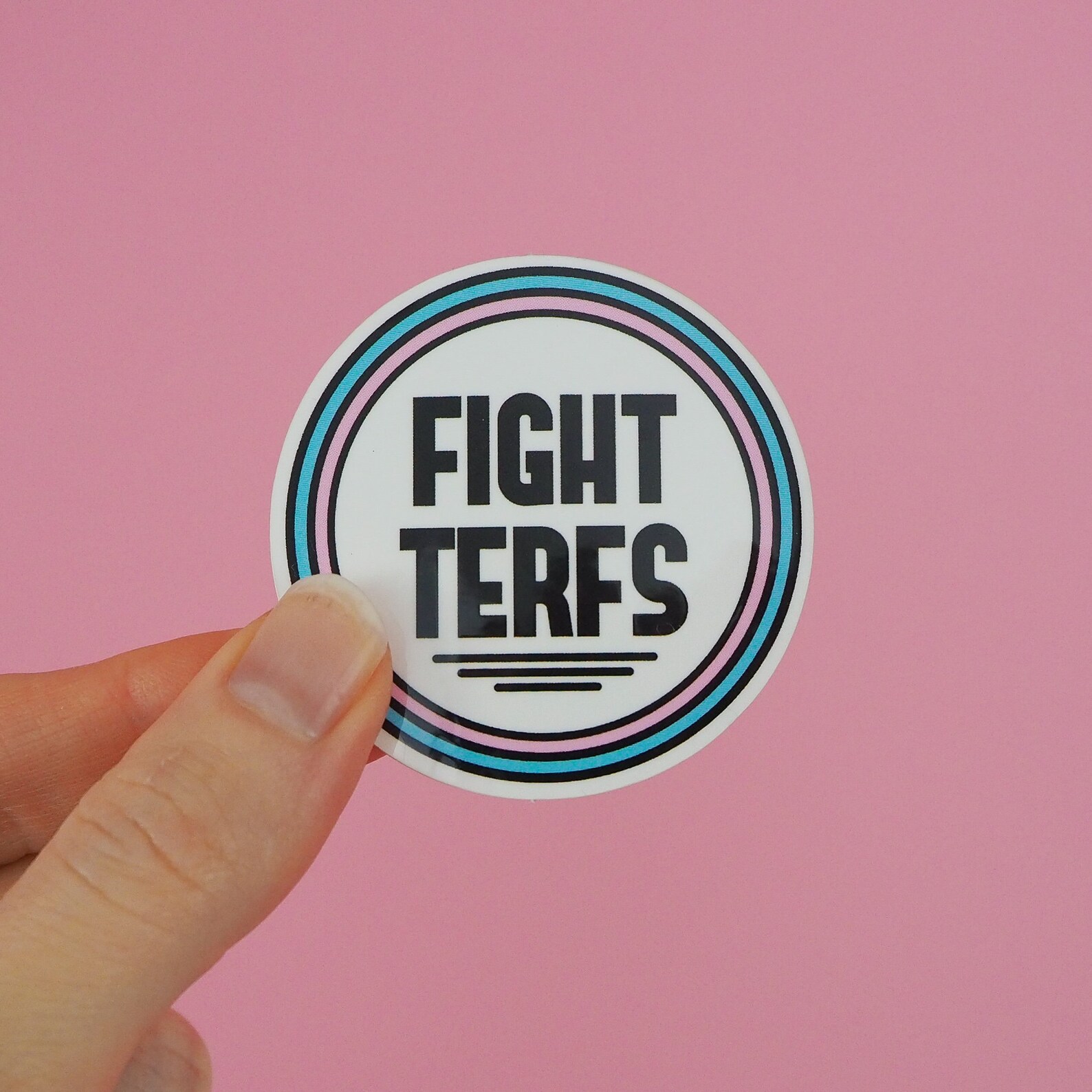 Fight Terfs Vinyl Sticker Equality Sticker Trans Rights - Etsy