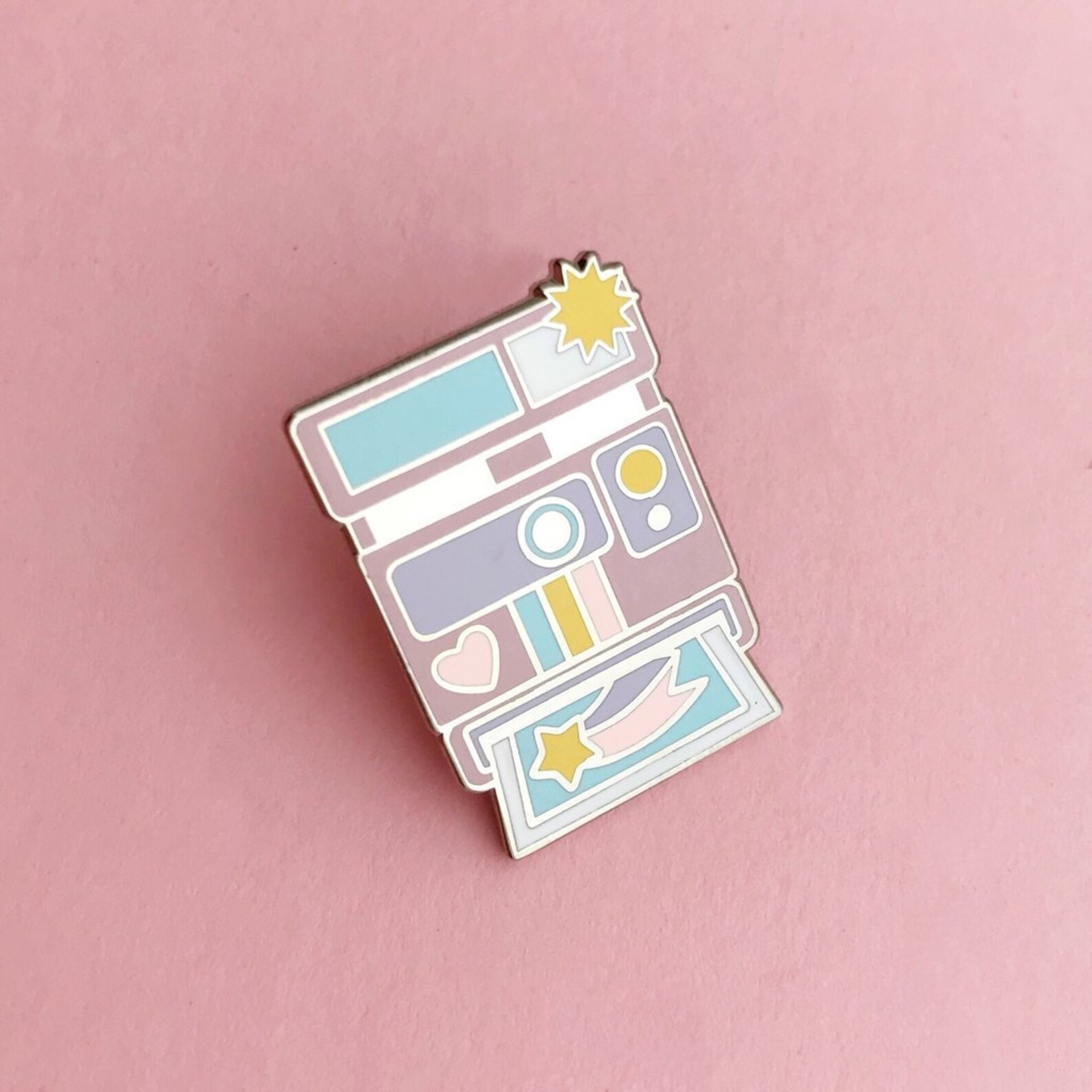 Pastel Camera Enamel Pin Instant Camera Pin Badge Cute | Etsy