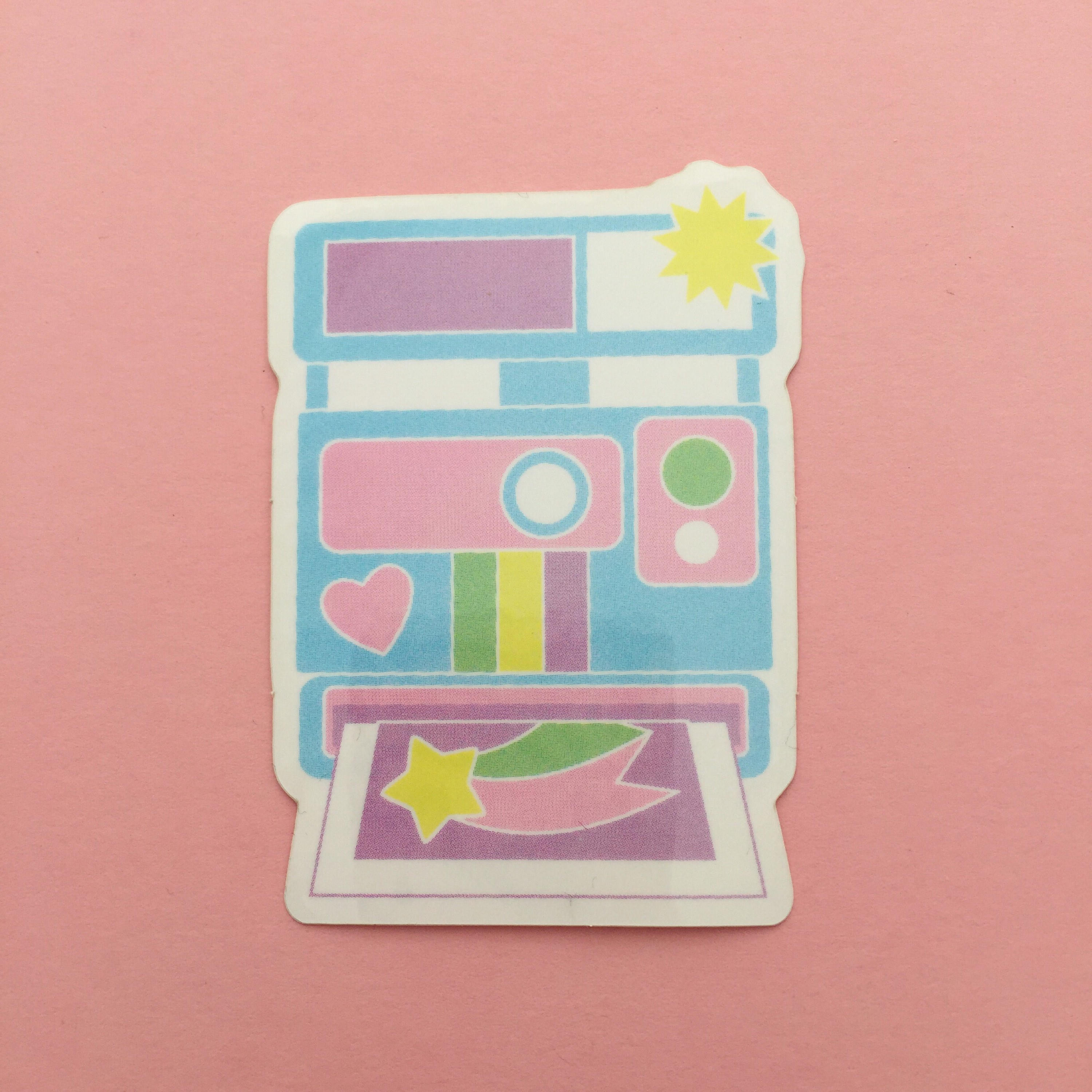 Pastel Camera Vinyl Sticker | Etsy