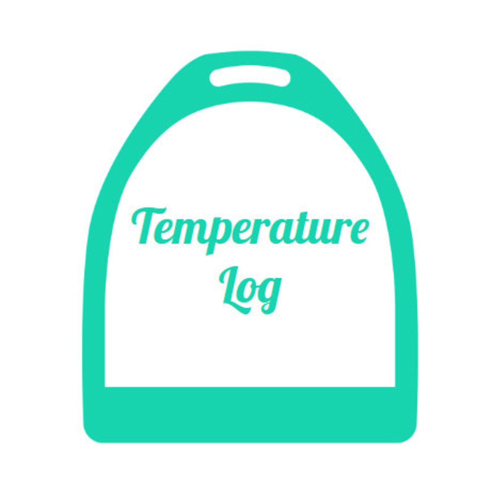 Horse Temperature Log Horse Care Record for Horse Vet Digital Download ...