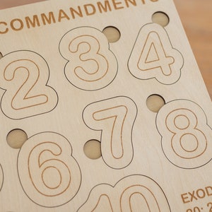 Bible Puzzle 10 Commandments Wooden Toddler Puzzles - Etsy
