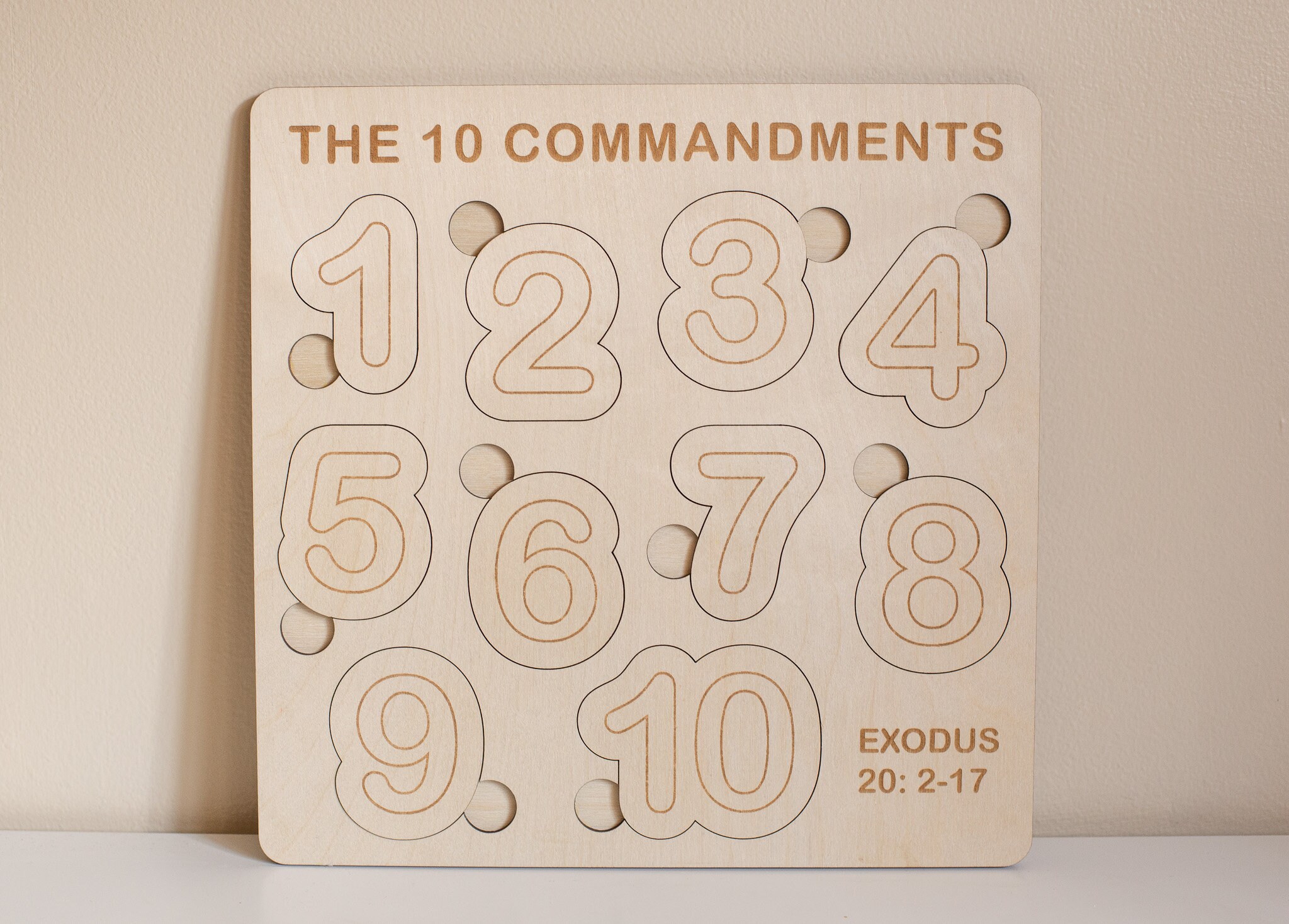 Bible Puzzle 10 Commandments Wooden Toddler Puzzles - Etsy