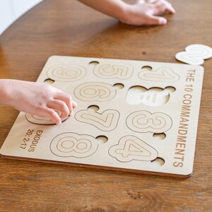 Bible Puzzle 10 Commandments Wooden Toddler Puzzles - Etsy