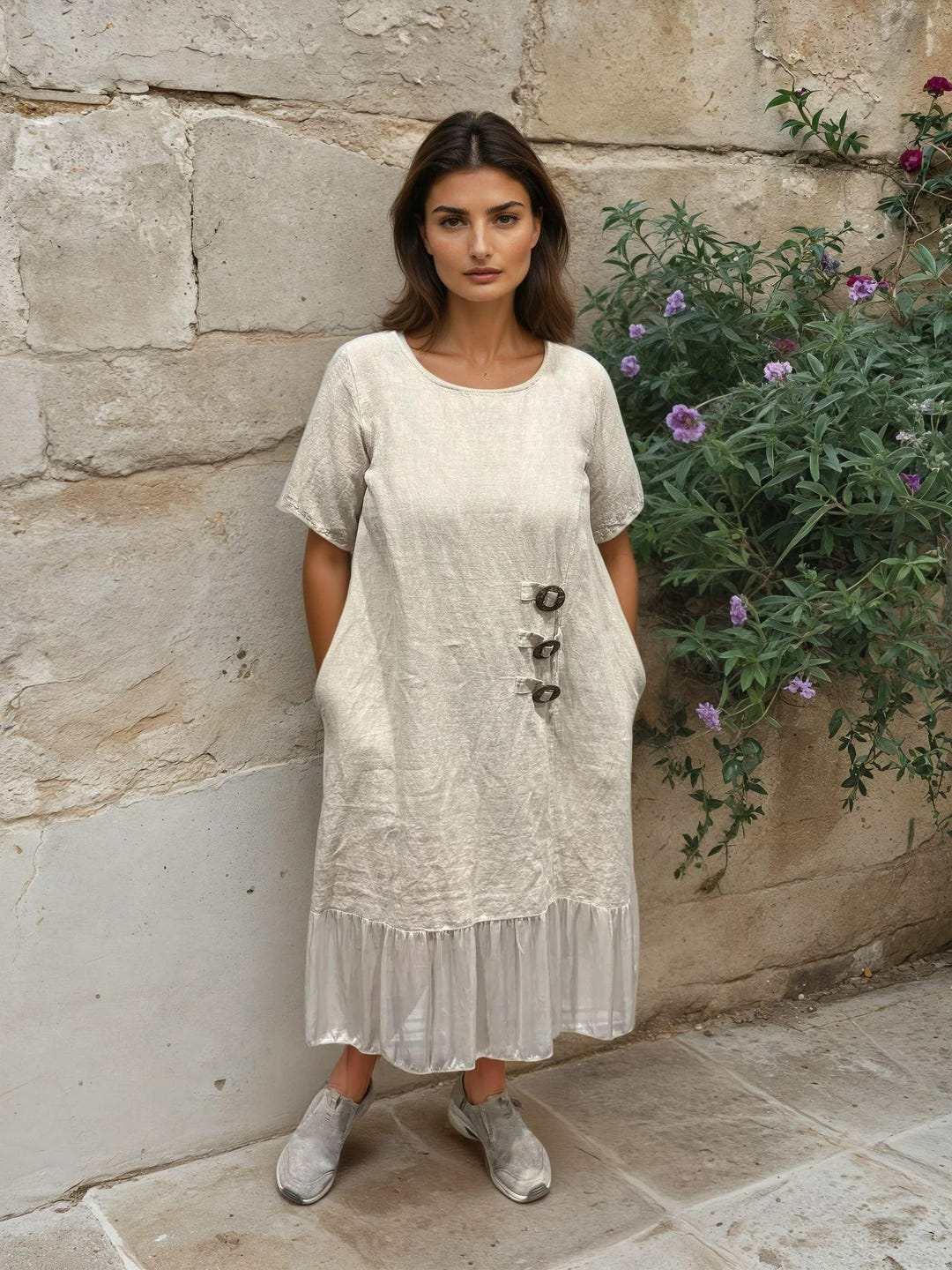 Linen Maxi Dress,italian Linen Dress Women, Beach Dress,womens Linen ...